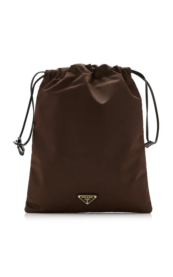 Prada Wish Re-nylon Pouch - Brown