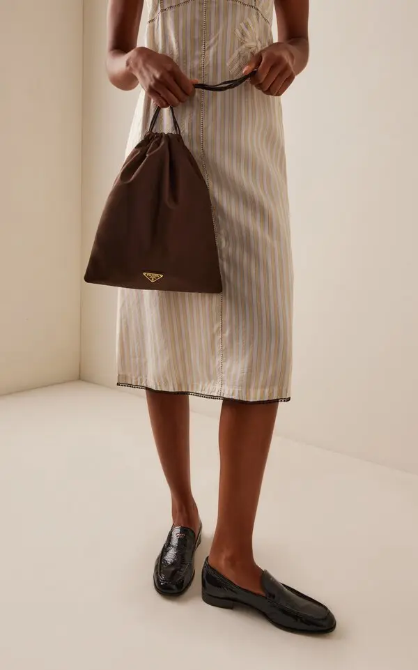 Prada Wish Re-nylon Pouch - Brown