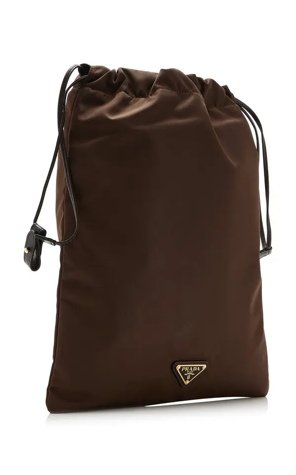 Prada Wish Re-nylon Pouch - Brown