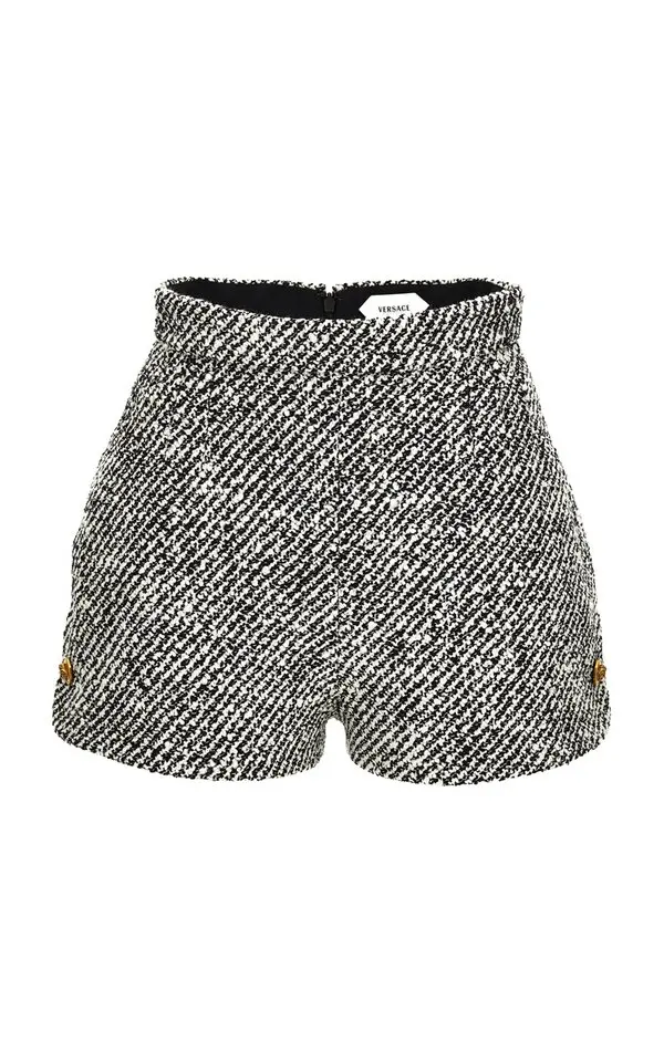 Versace Wool Boucle Mini Shorts