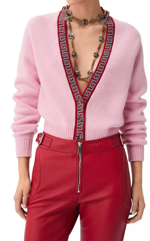 Versace Greca Knit Cardigan