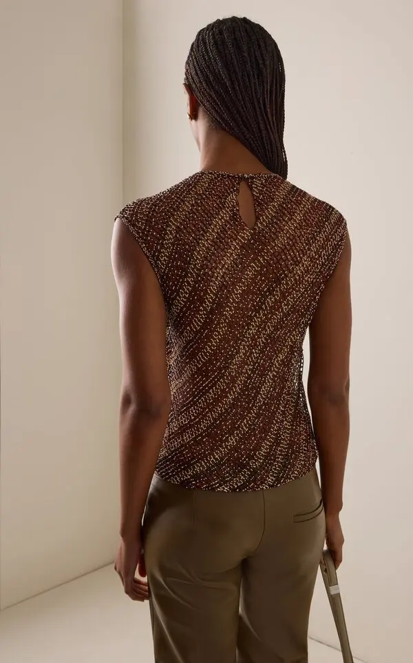 TWP Beaded Net Tank Top