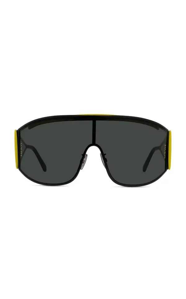 Loewe Signature Square-frame Metal Sunglasses - Black