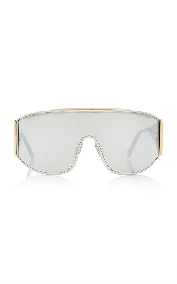 Loewe Signature Square-frame Metal Sunglasses - Silver