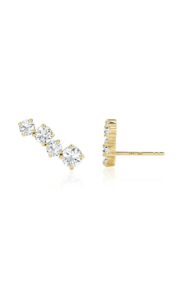 VRAI 14k Yellow Lab-grown Diamond Cosmos Stud