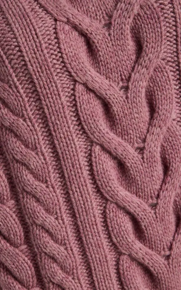 TWP Traveling Cable-knit Cashmere Turtleneck Sweater