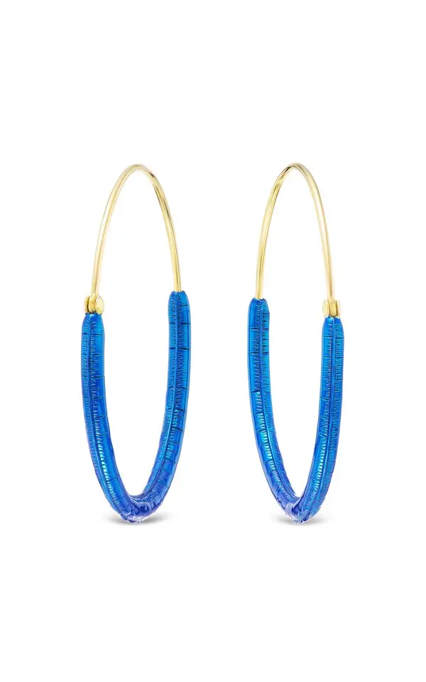 TACIT Big Balloon Hoop Earrings - Blue