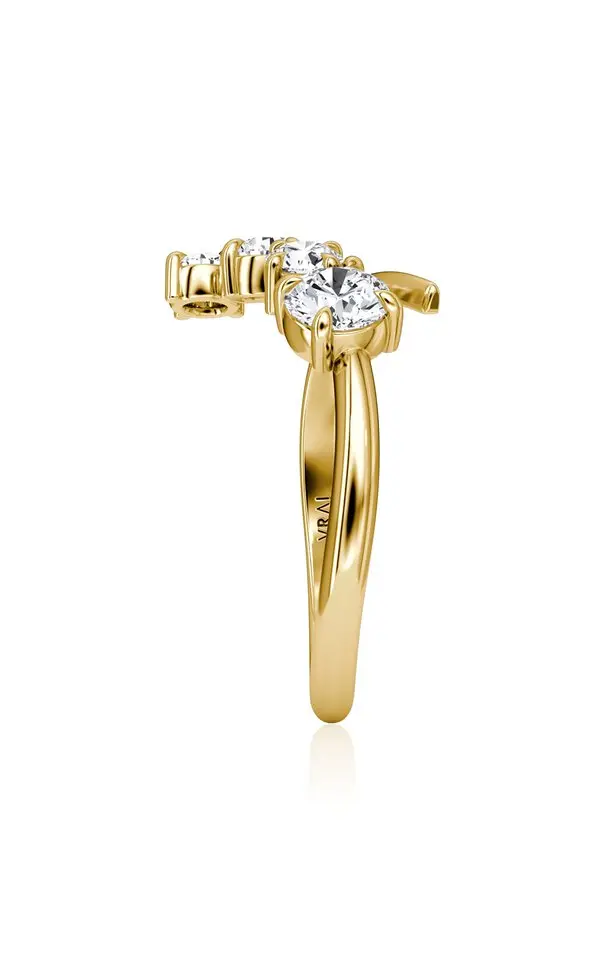 VRAI 14k Yellow Lab-grown Diamond Cosmos Ring