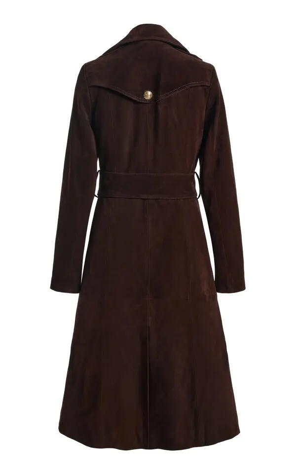Cara Cara Charlie Lamb Suede Trench Coat