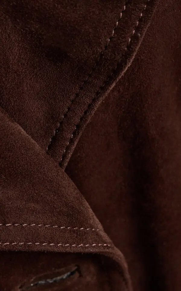 Cara Cara Charlie Lamb Suede Trench Coat