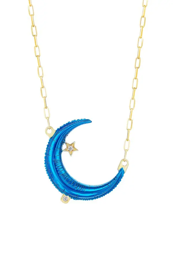 TACIT Moon Diamond Necklace - Blue
