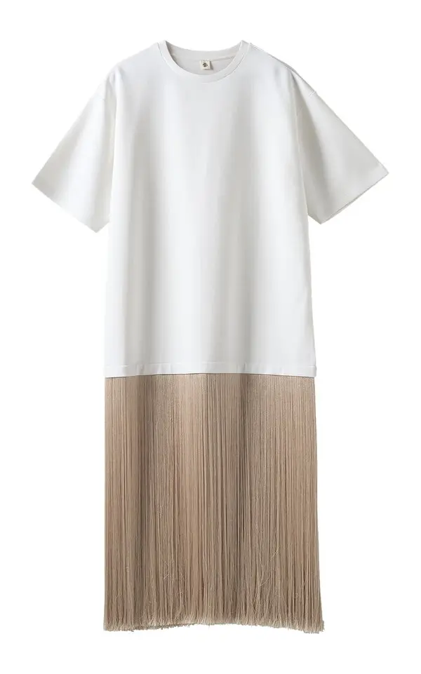 THE GARMENT Tg Cotton-blend Fringe Tee