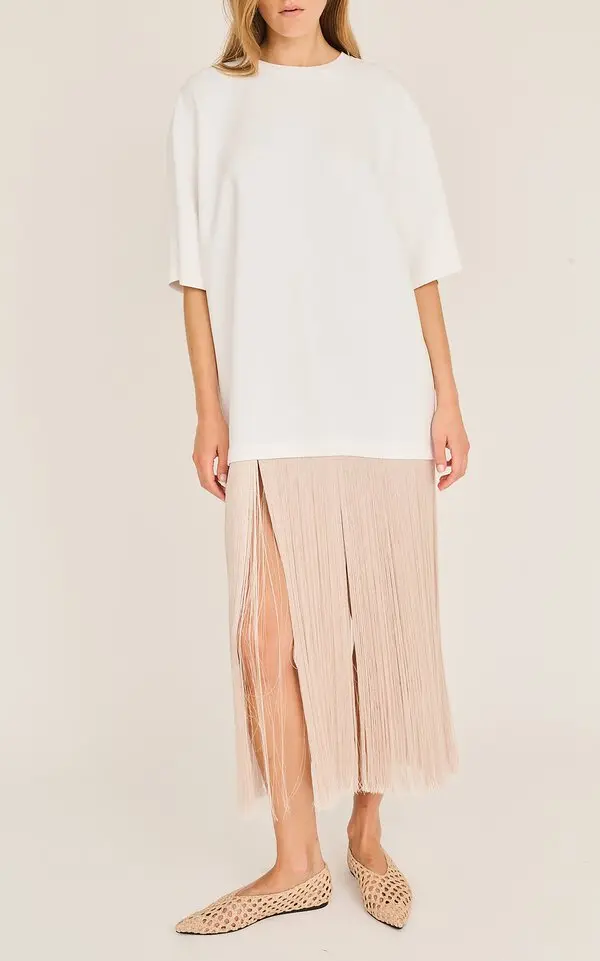 THE GARMENT Tg Cotton-blend Fringe Tee