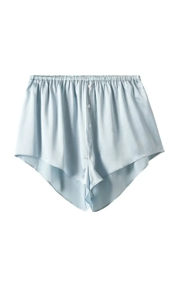 THE GARMENT Cata Silk-blend Mini Shorts - Light Blue