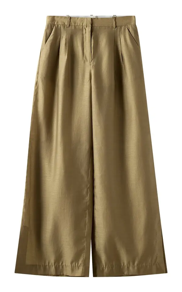 THE GARMENT Eleanor Wool-blend Pants - Olive