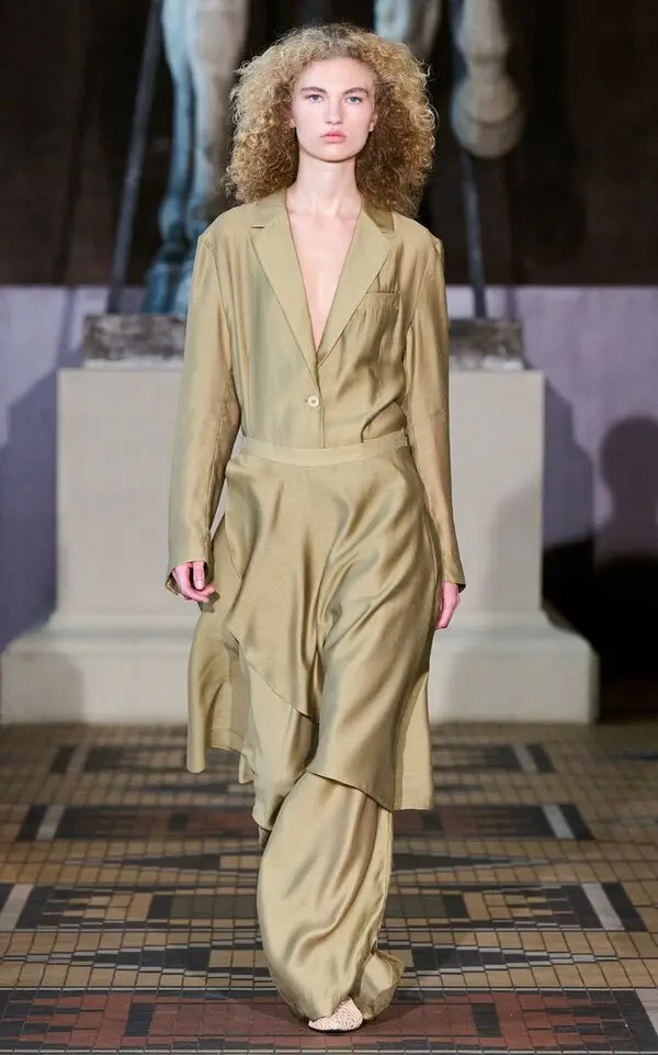 THE GARMENT Eleanor Wool-blend Pants - Olive