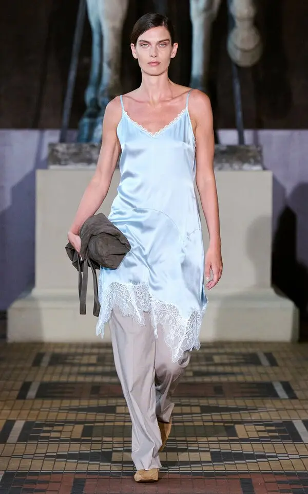THE GARMENT Cata Silk-blend Asymmetric Mini Dress - Light Blue