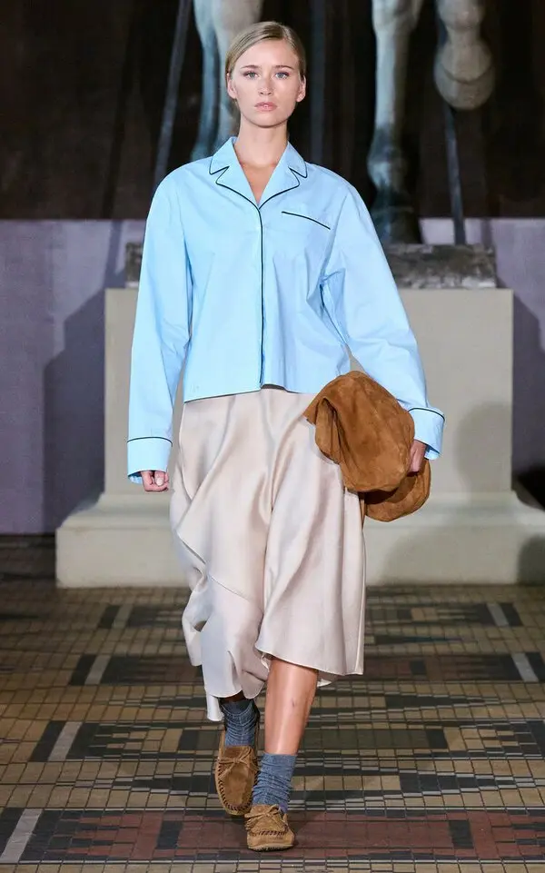 THE GARMENT Cyprus Cotton-blend Pj Shirt - Light Blue