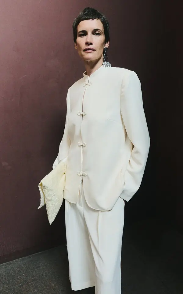 THE GARMENT Crepe Button Jacket - Off-white
