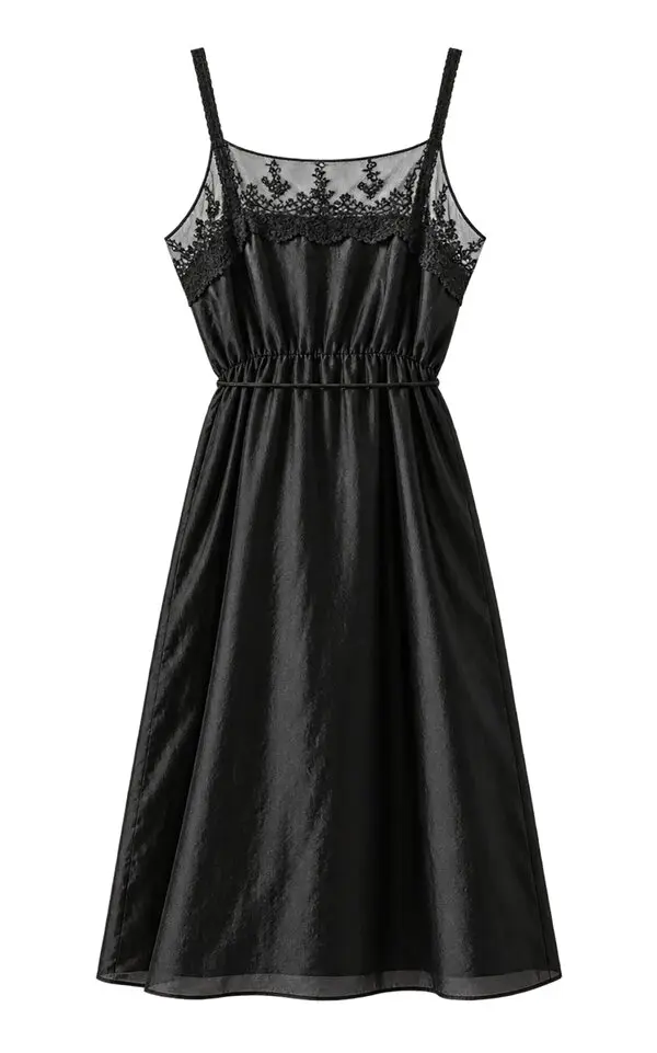THE GARMENT Gilian Flower Midi Dress - Black