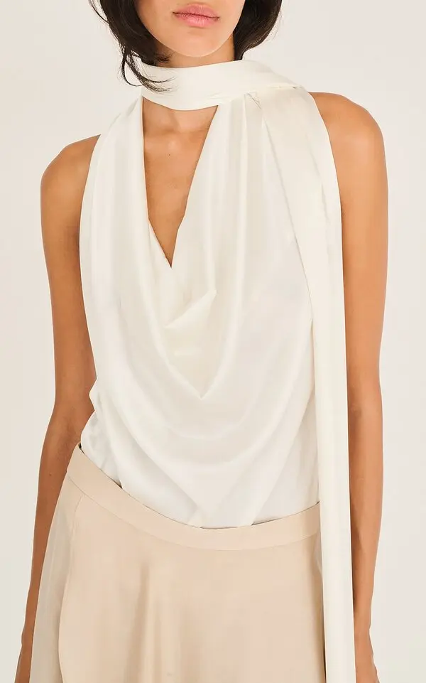 THE GARMENT Cata Silk-blend Shawl Top