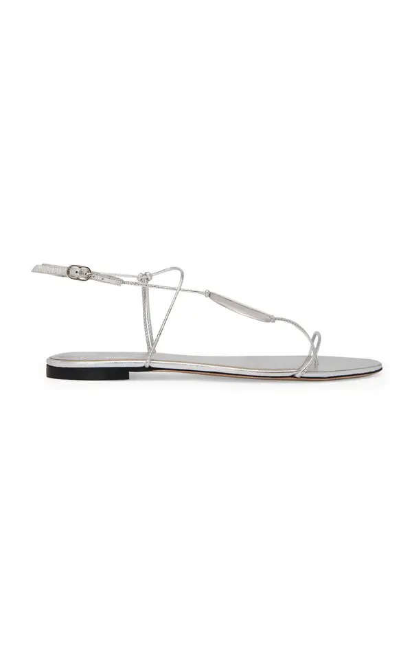Studio Amelia Pierre Leather Sandals - Silver