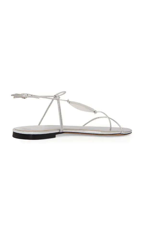 Studio Amelia Pierre Leather Sandals - Silver
