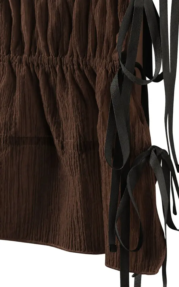THE GARMENT Bali Cotton-blend Strapless Top - Brown