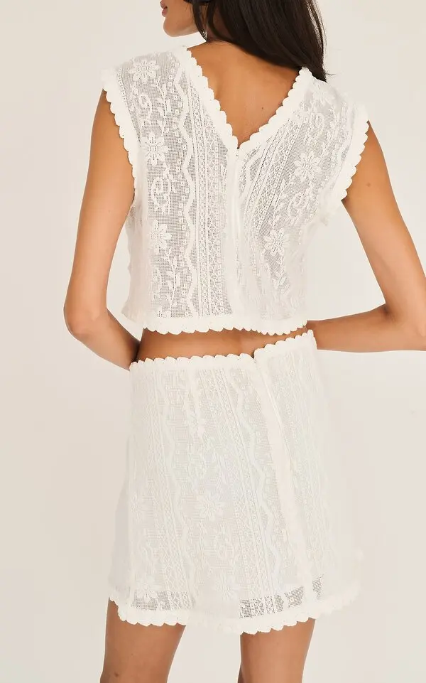 THE GARMENT Venice Cotton-blend Lace Mini Skirt