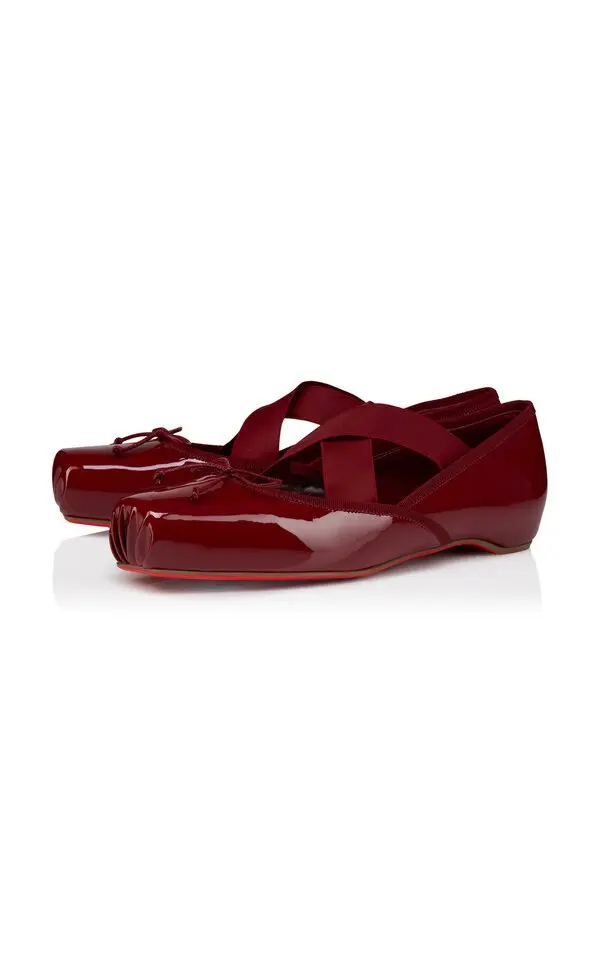 CHRISTIAN LOUBOUTIN Cassiasticina Patent Leather Ballet Flats