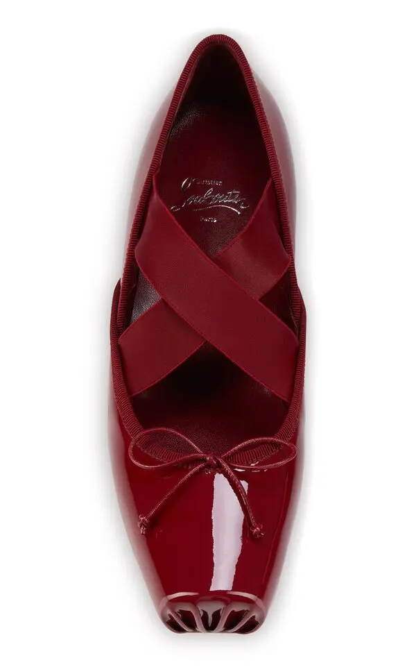 CHRISTIAN LOUBOUTIN Cassiasticina Patent Leather Ballet Flats
