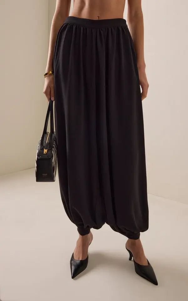 ROTATE BY BIRGER CHRISTENSEN Balloon Pleated Jersey Pants