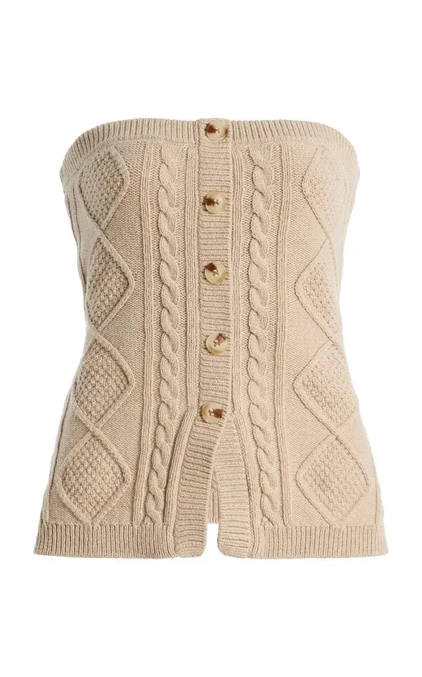 FAVORITE DAUGHTER The Layla Cable Knit Bustier