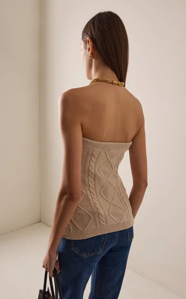 FAVORITE DAUGHTER The Layla Cable Knit Bustier