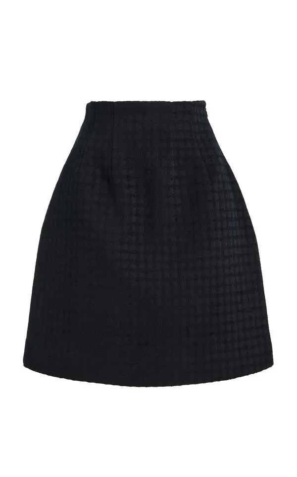 TOTEME Curved Cotton-blend Mini Skirt