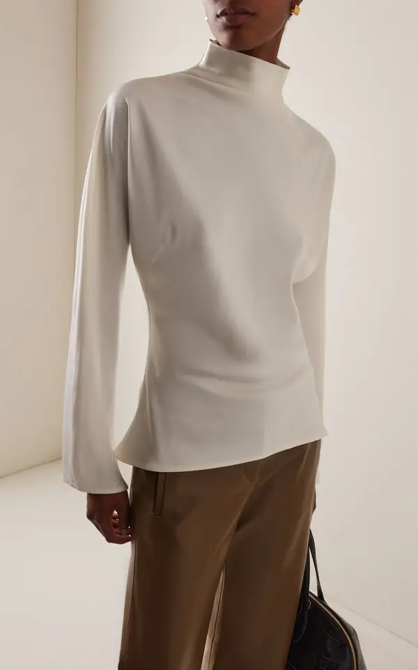 RÓHE Minimal-waisted Satin Top