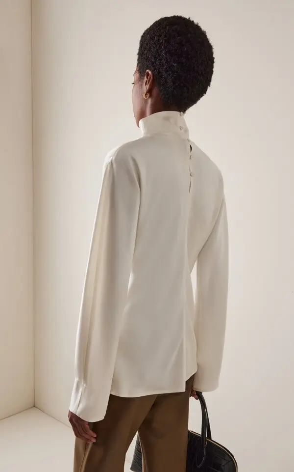 RÓHE Minimal-waisted Satin Top