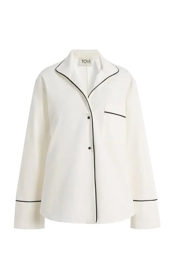 Tove Sylvie Collared Cotton Shirt - White