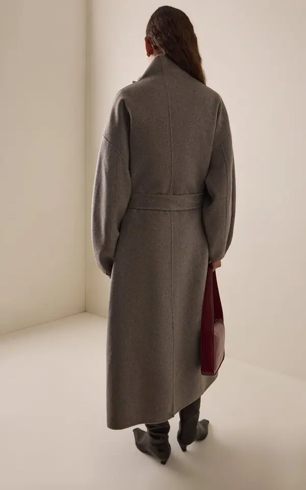 THE FRANKIE SHOP Leroy Reversible Funnel-neck Wool-blend Coat