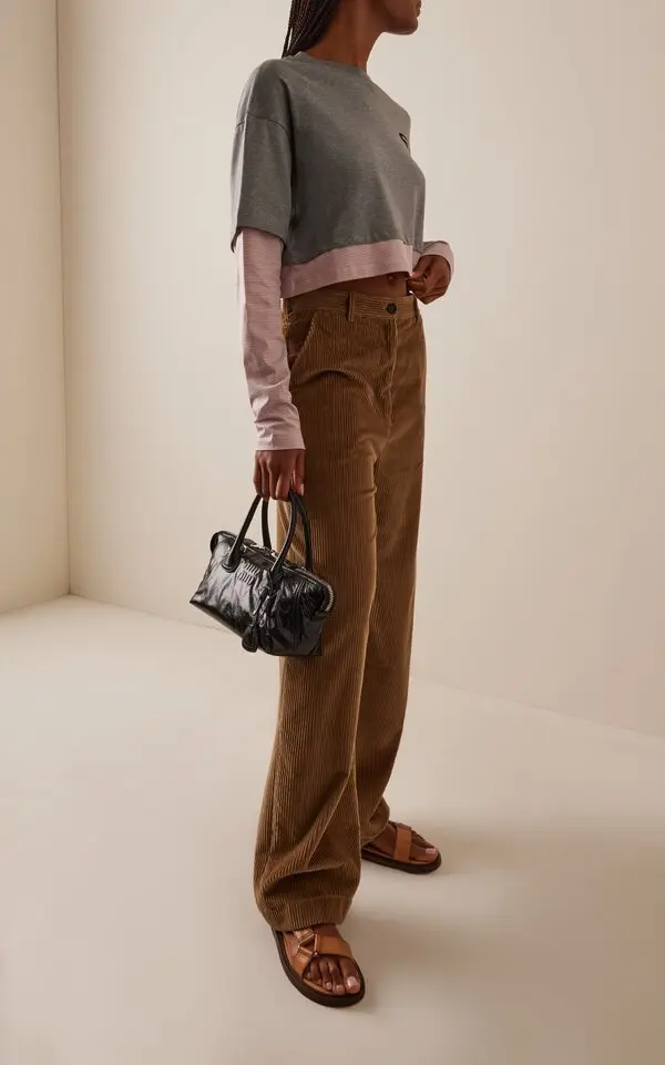 Miu Miu Layered Jersey Top