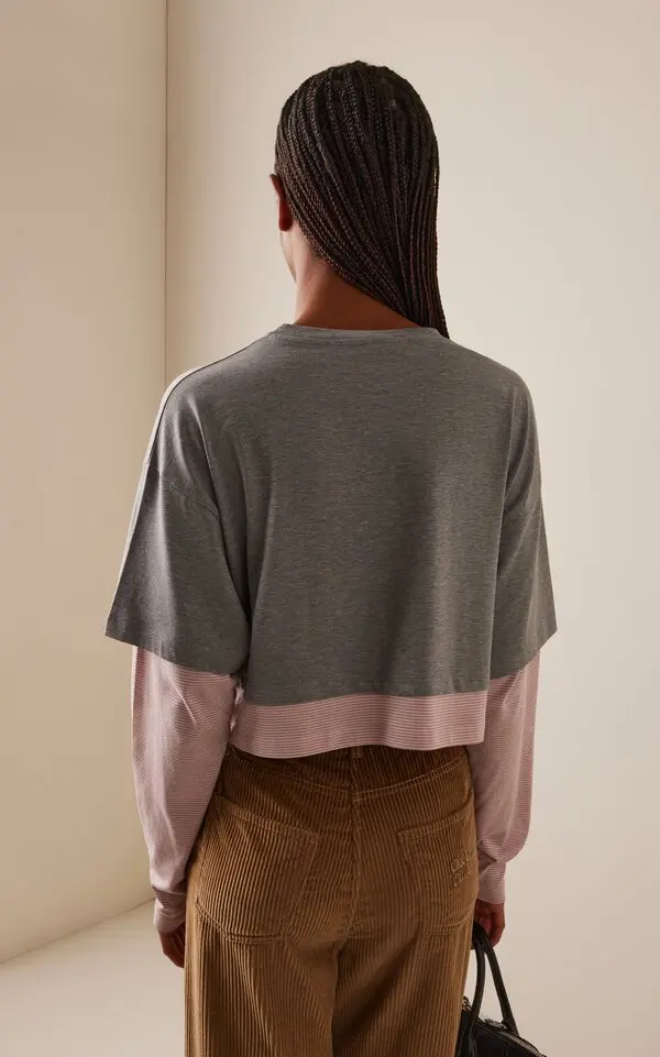 Miu Miu Layered Jersey Top