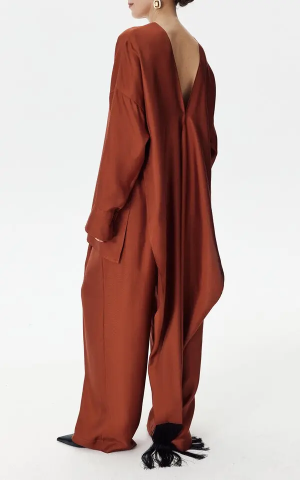 DI STAVNITSER New Relax Silk Pants - Red