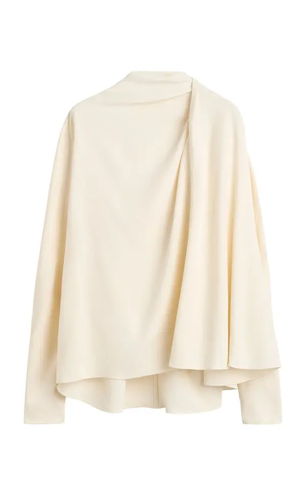 TOTEME Draped Cady Top - White