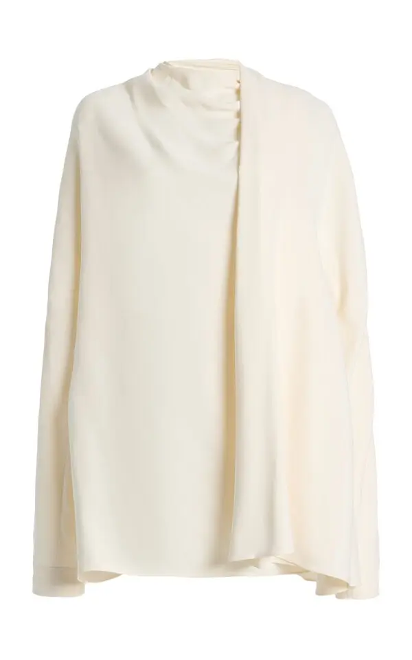 TOTEME Draped Cady Top - White
