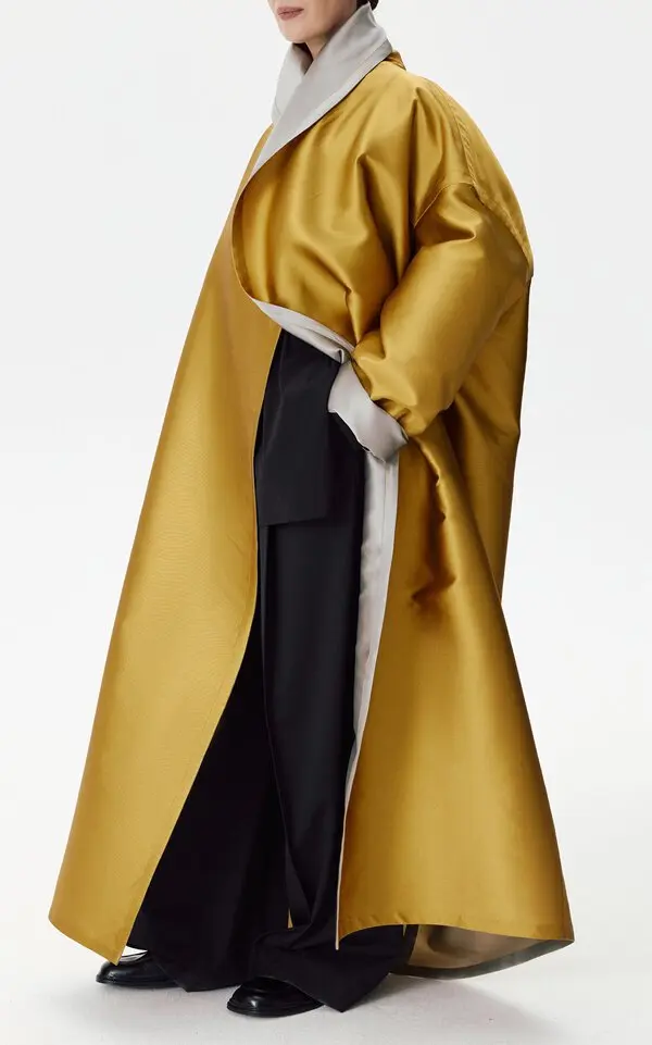 DI STAVNITSER Muse Oversized Reversible Coat - Gold