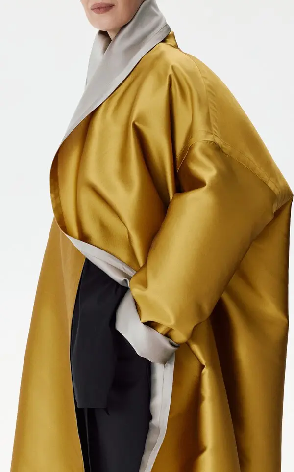 DI STAVNITSER Muse Oversized Reversible Coat - Gold