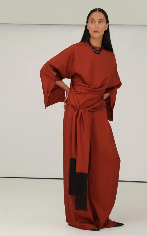 DI STAVNITSER Reversible Silk Blouse - Red