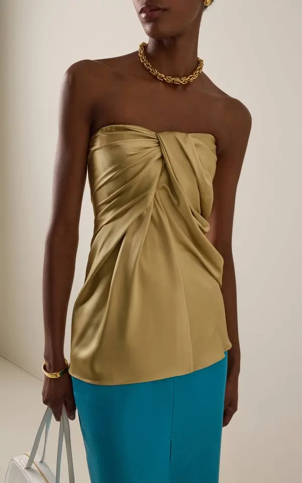 Tove Eden Draped Silk Top