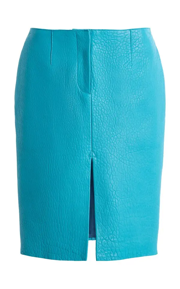 Tove Reeva Leather Mini Skirt - Blue