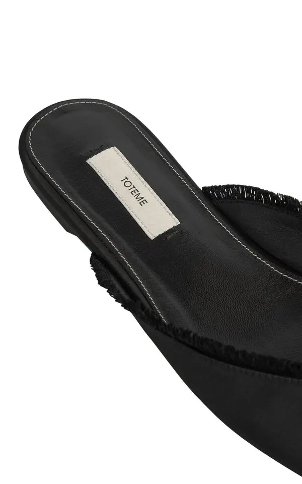 TOTEME Frayed Satin Lounge Slippers